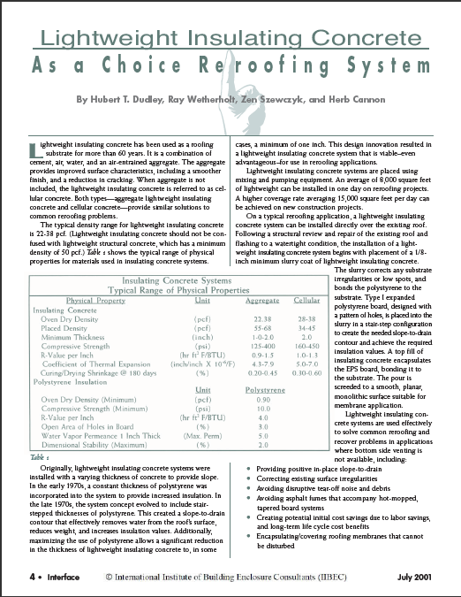 2001 07 Dudley Wetherholt Szewczyk Cannon Cover Page | IIBEC