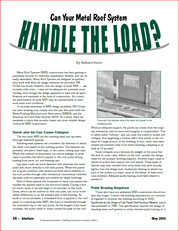 2002 05 Handle The Load | IIBEC