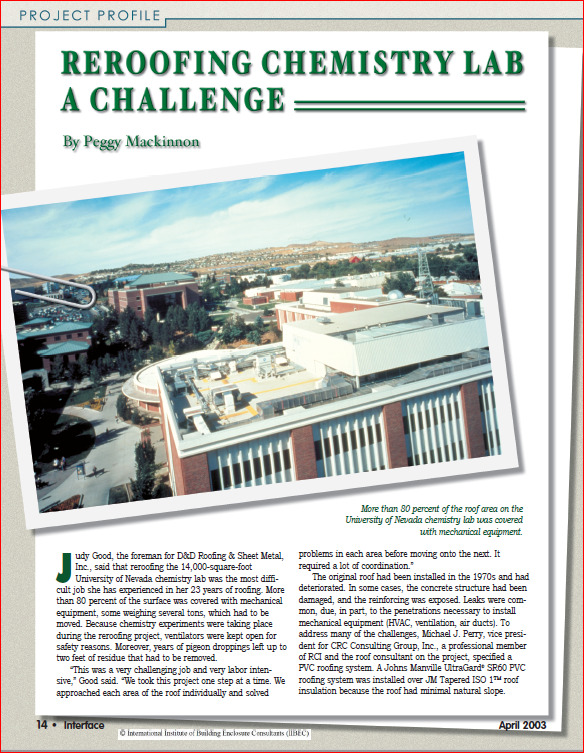 2003 04 Reroofing | IIBEC