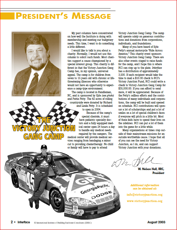 2003 09 Presidents Message | IIBEC