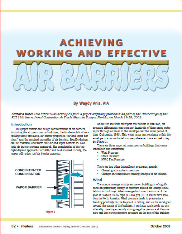 2003 10 Air Barriers | IIBEC