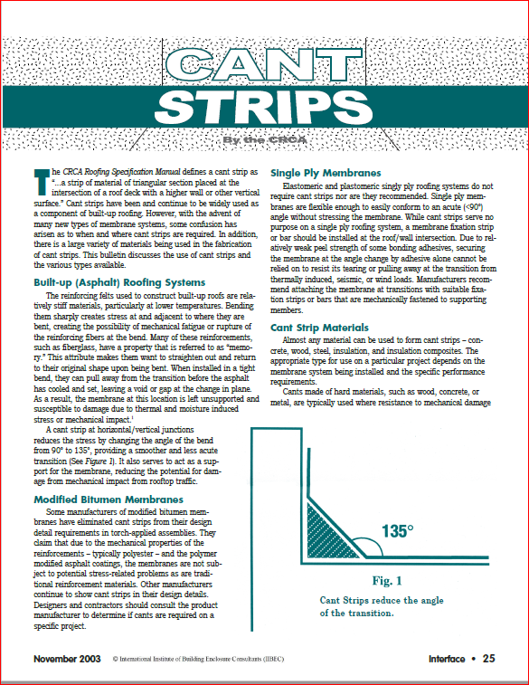 2003 11 Cant Strips | IIBEC