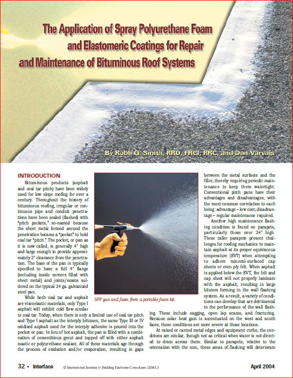 2004 04 Application Of Spray Poly | IIBEC