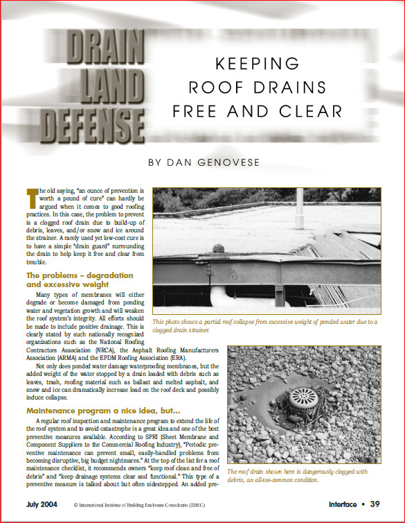 2004 07 Drain Land Defense | IIBEC