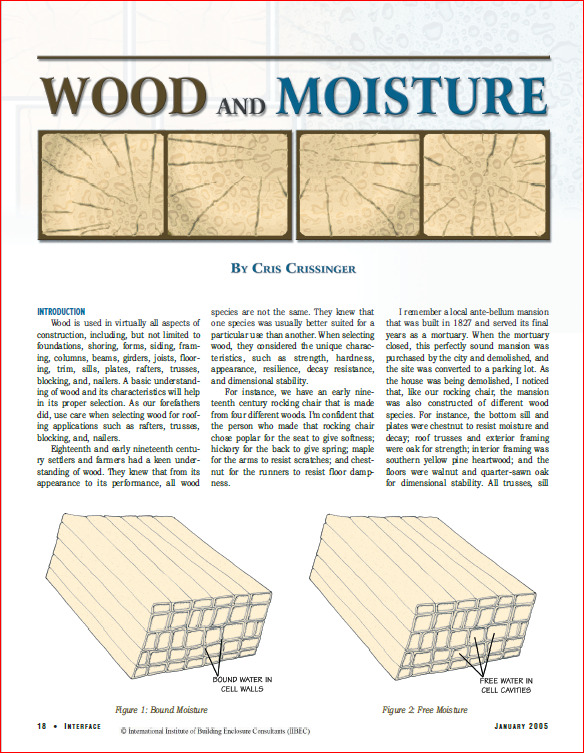 2005 01 Wood & Moister | IIBEC