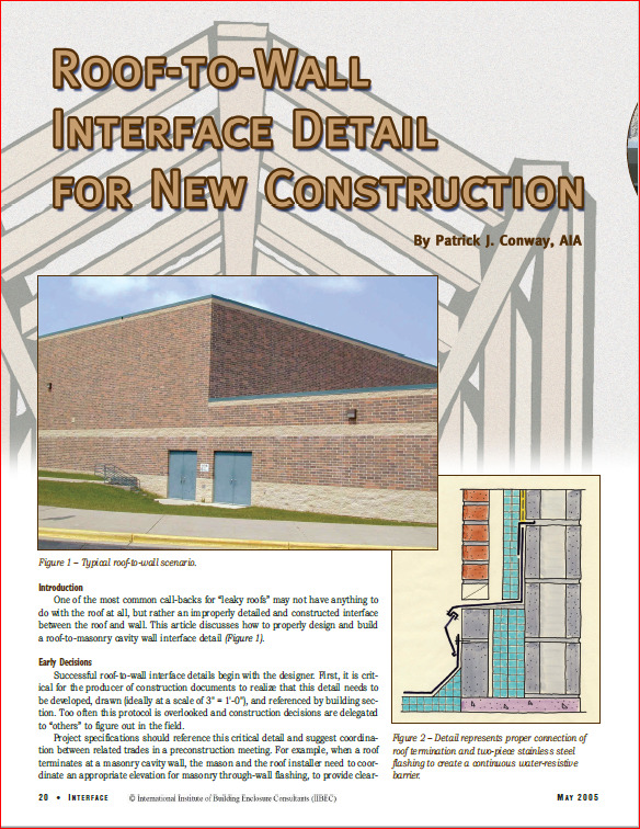 Concrete Wall Flashing Details Quality Roof Detailing 101