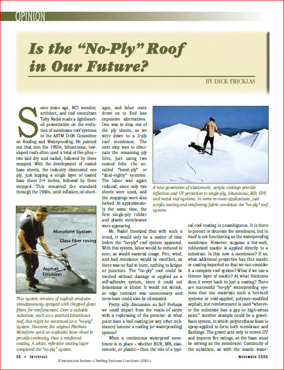 2006 11 No Ply Future | IIBEC