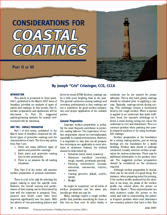 2007 06 Coastal Coatings | IIBEC