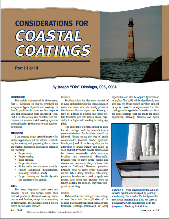 2007 07 Coastal Coatings | IIBEC