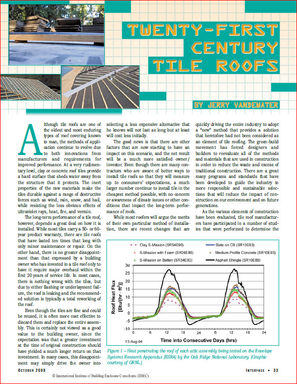 2008 10 Tile Roofs | IIBEC