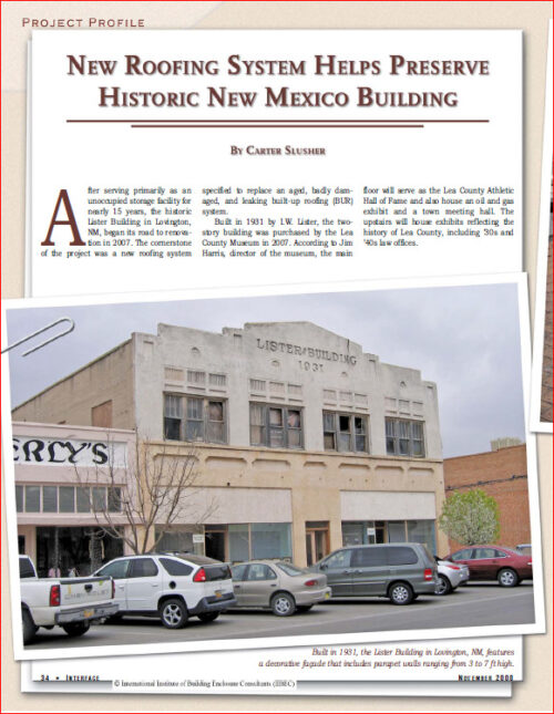 2008 11 Historic NM Building | IIBEC