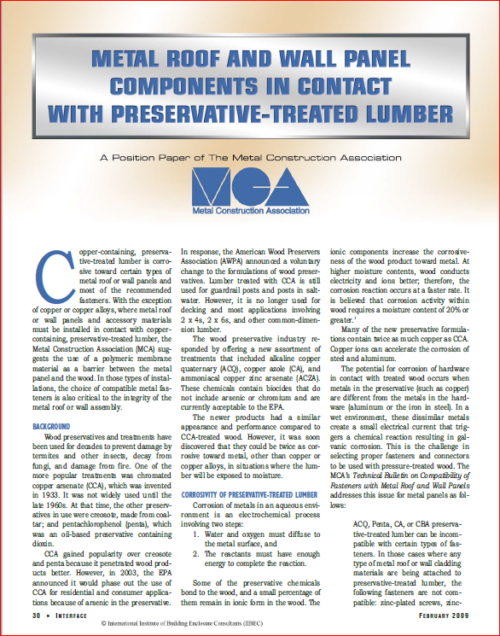 2009 02 Metal Roof Wall Panel | IIBEC