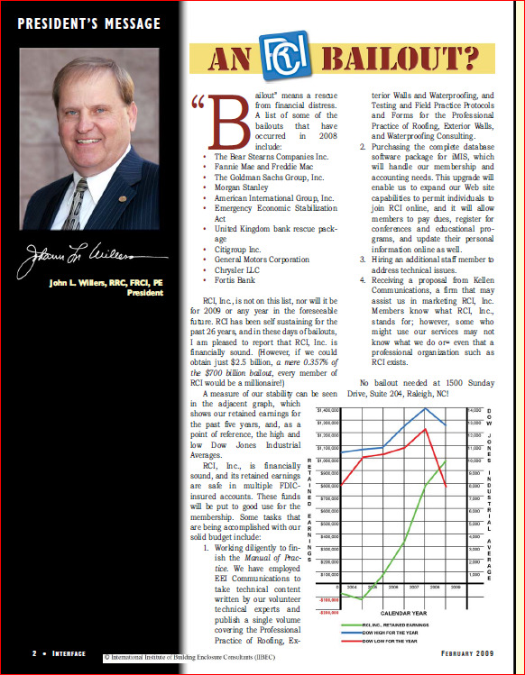 2009 02 Presidents Message | IIBEC