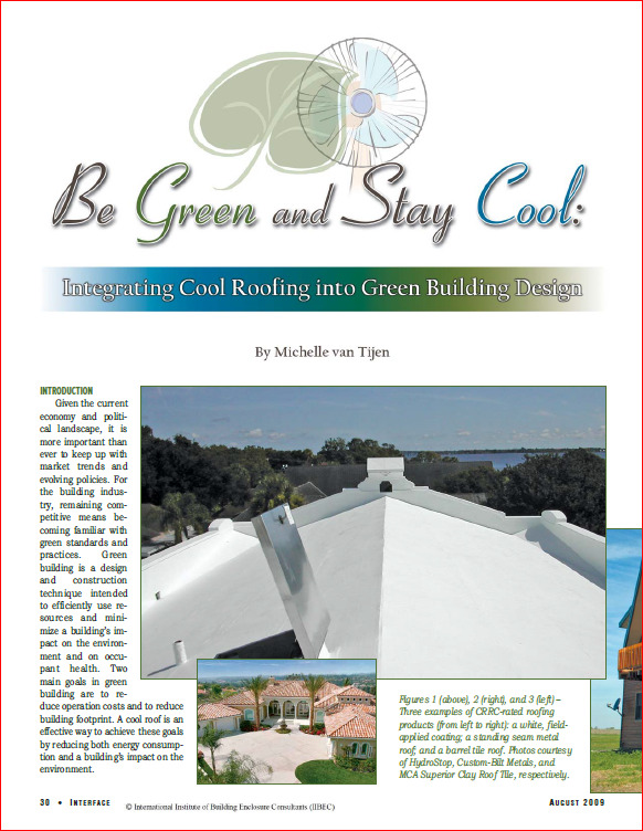 2009 08 Be Green Stay Cool | IIBEC