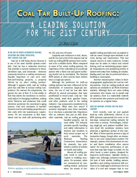 2009 09 Coal Tar | IIBEC