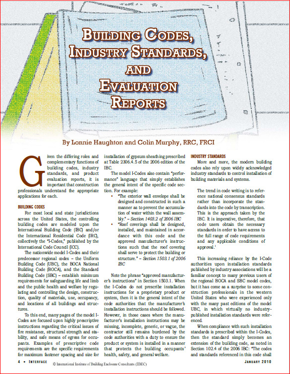 2010 01 Building Codes | IIBEC