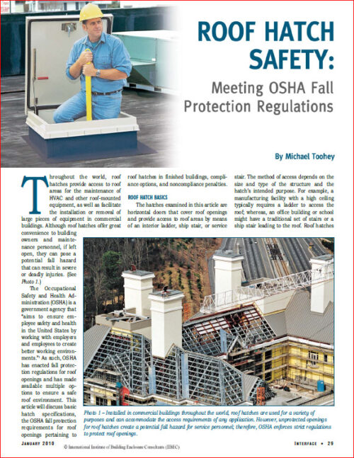 2010 01 Roof Hatch Safety | IIBEC