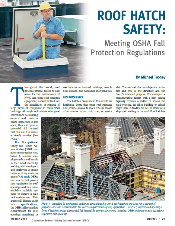 2010 01 Roof Hatch Safety | IIBEC