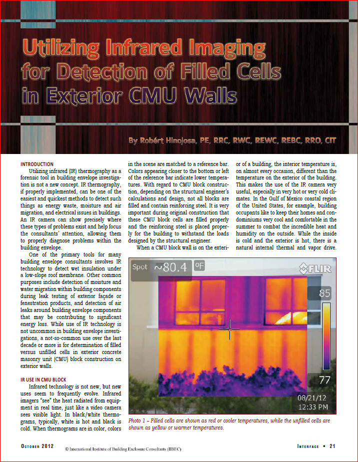 2012.10 Infraread Imaging | IIBEC