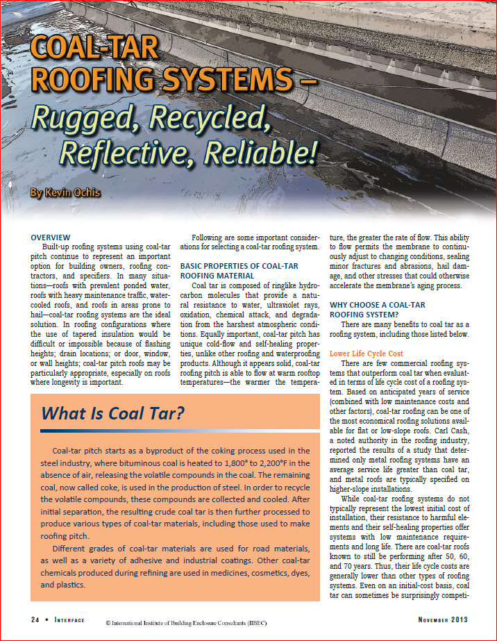 2013 11 Coal Tar | IIBEC