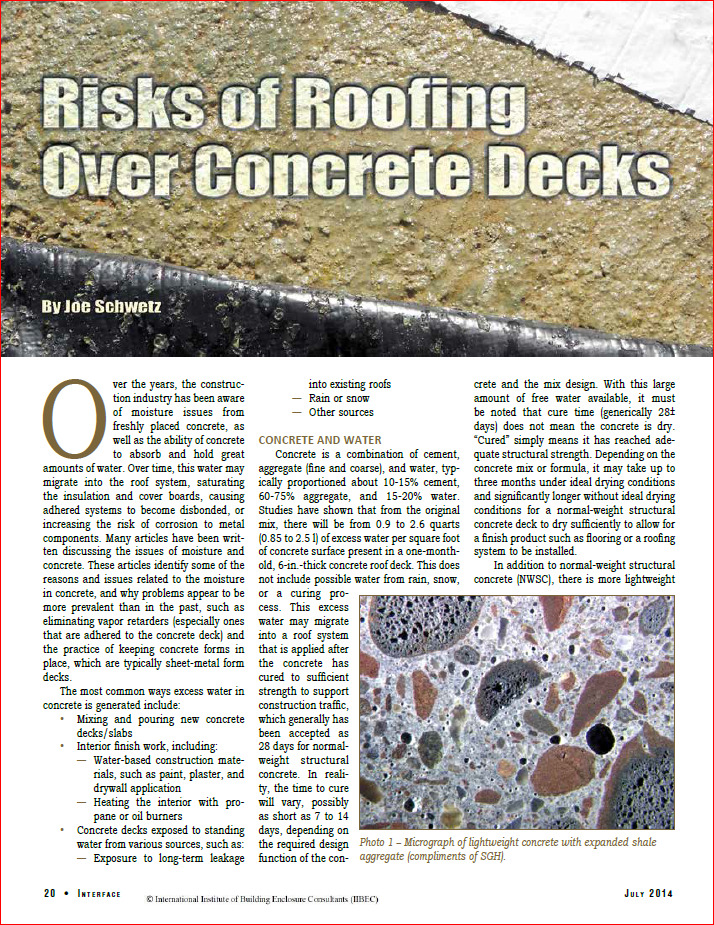 Poured Concrete Roof Details Roofing American Hydrotech, Inc.