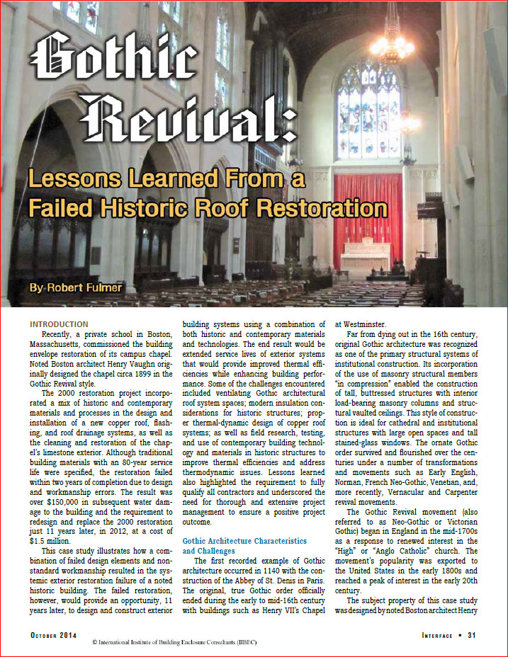 2014 10 Gothic Revival | IIBEC