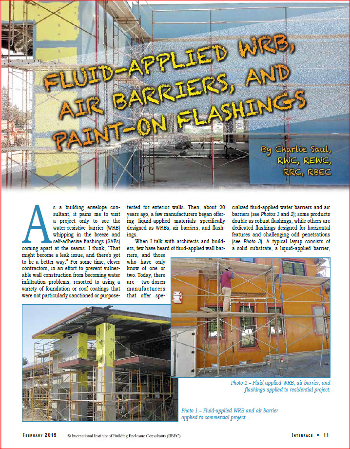 2015.02 Fluid Applied WRB | IIBEC