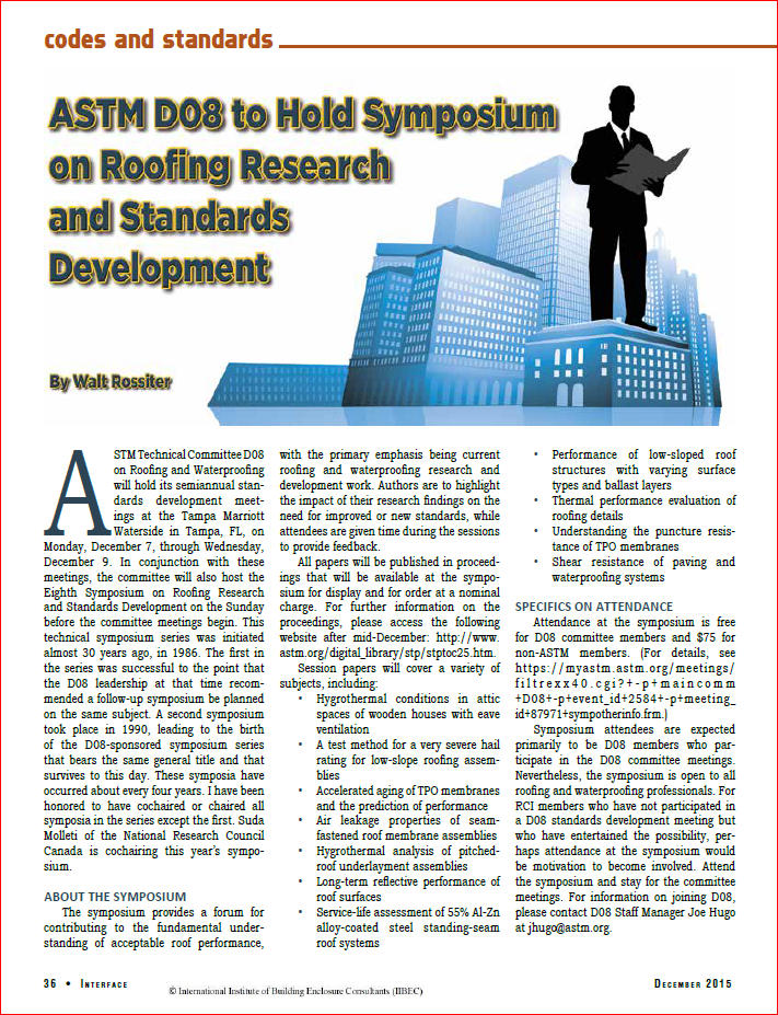 2015.12 Codes & Standards | IIBEC