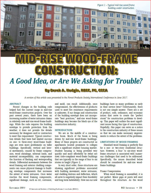 2017 09 Mid Rise Wood Frame | IIBEC