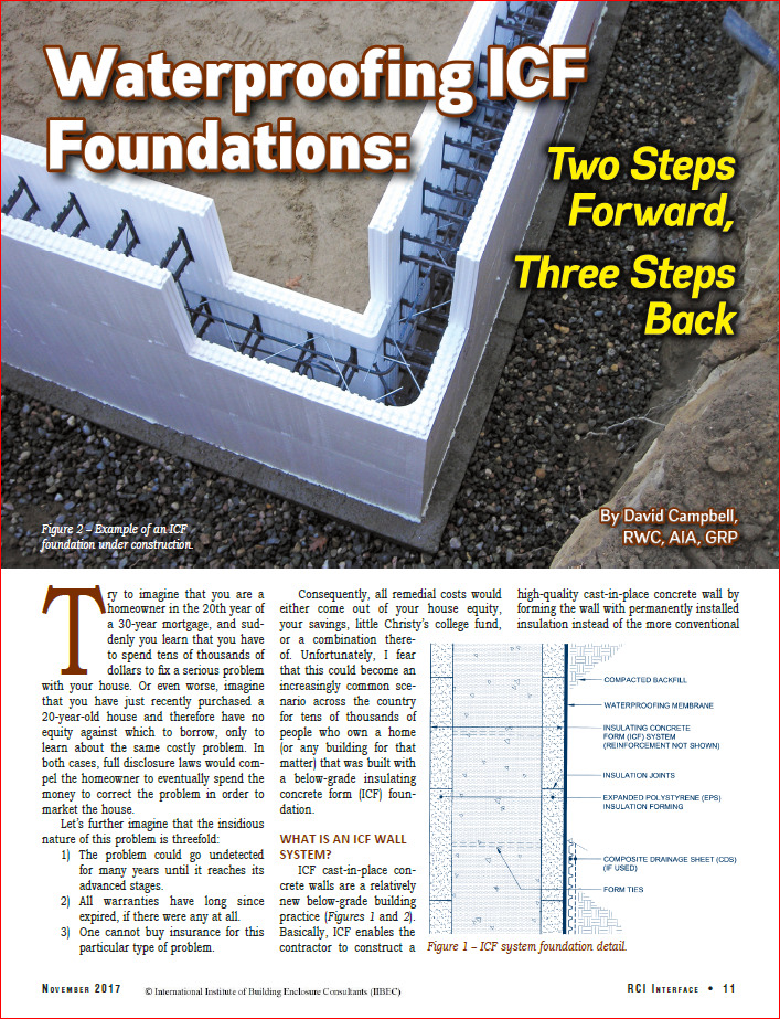 2017 11 Waterproofing ICF | IIBEC