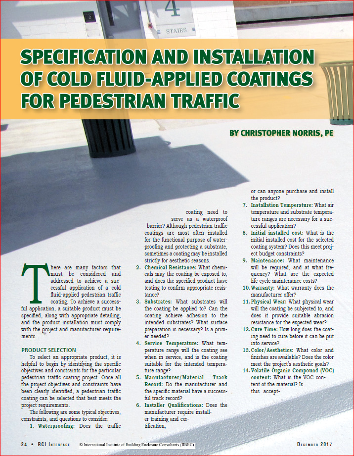 2017 12 Specifications | IIBEC