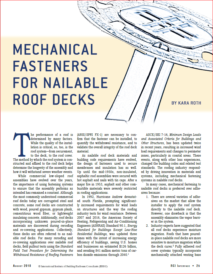 2018 08 Mech Fasteners | IIBEC