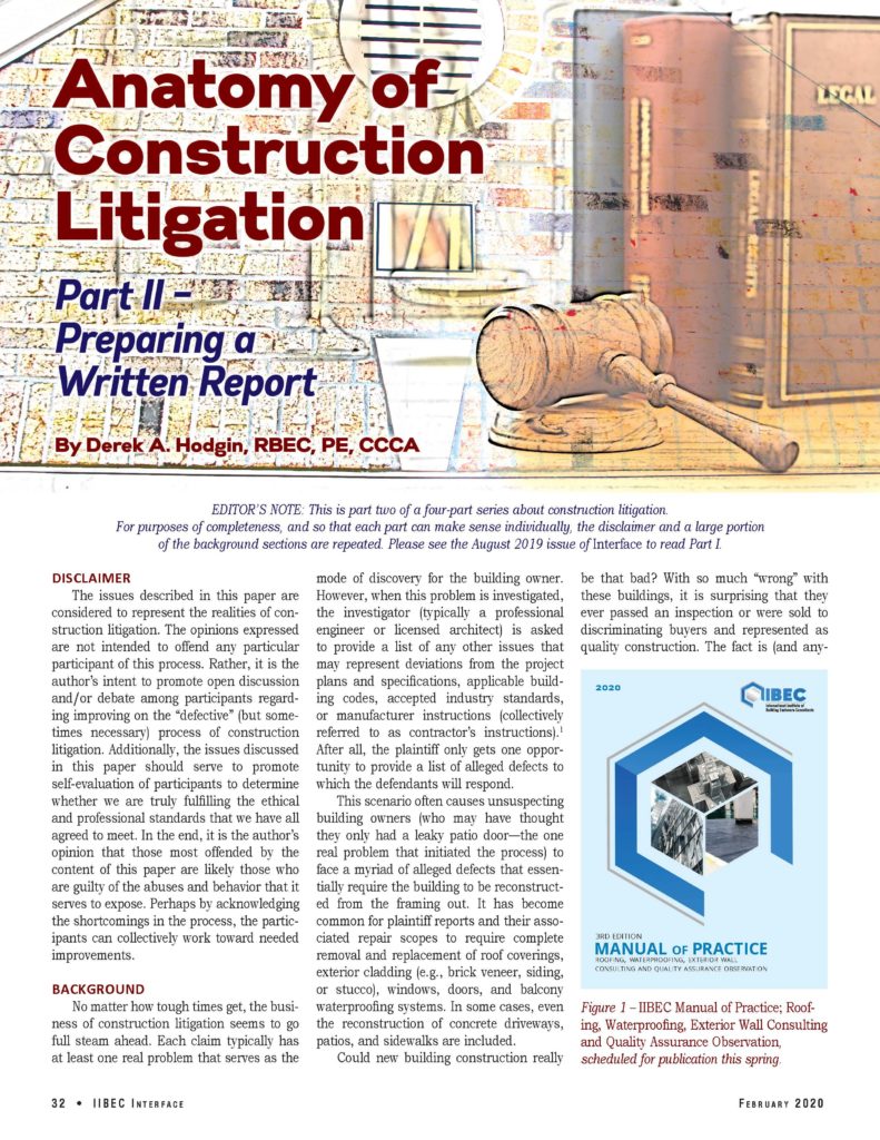 2020 02 Hodgin Cover | IIBEC