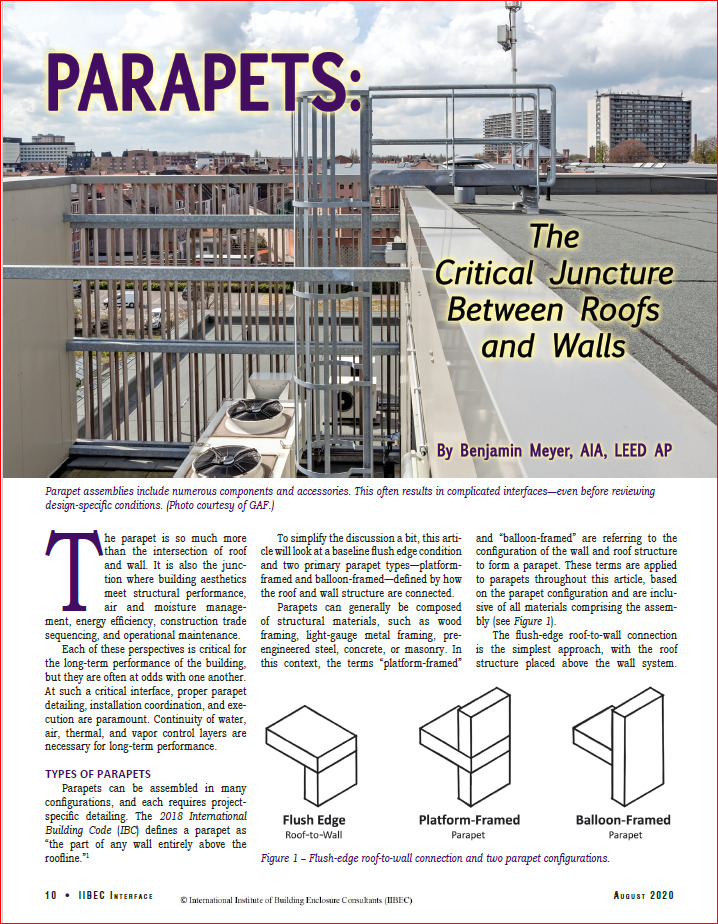 2020 08 Parapets | IIBEC