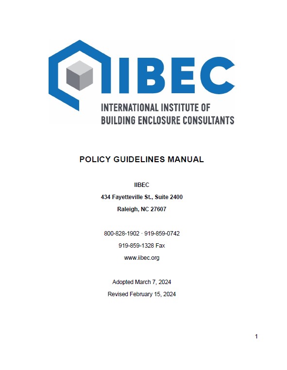 Policy Guidelines | IIBEC