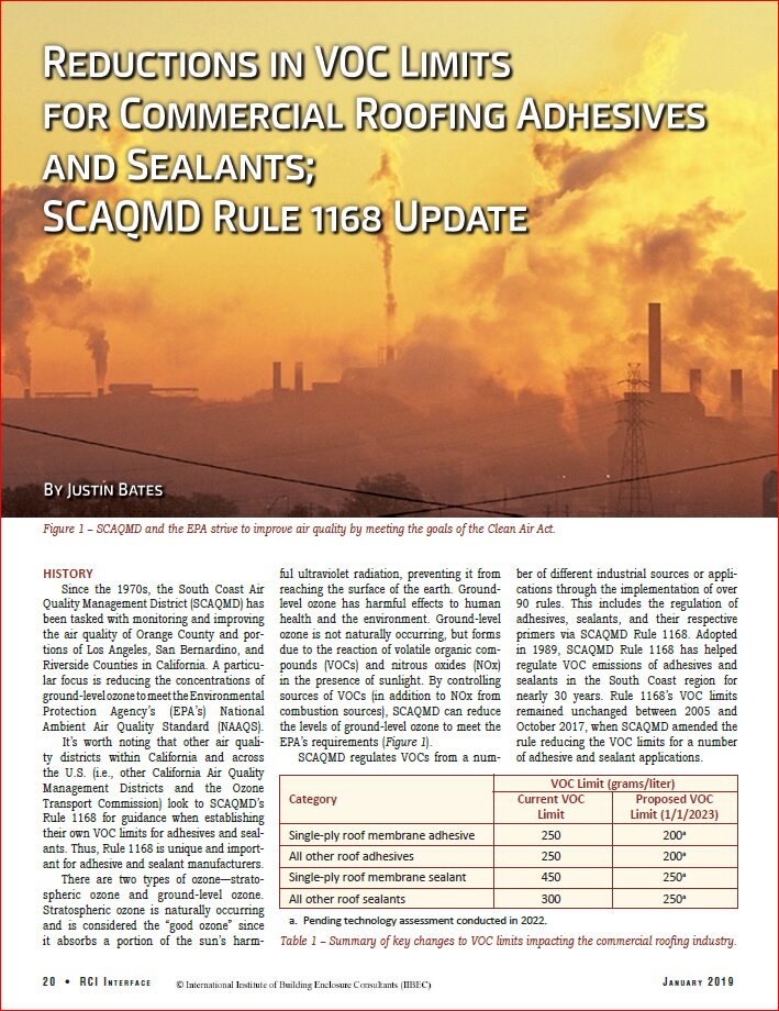 2019 01 Reductions In VOC Limits | IIBEC