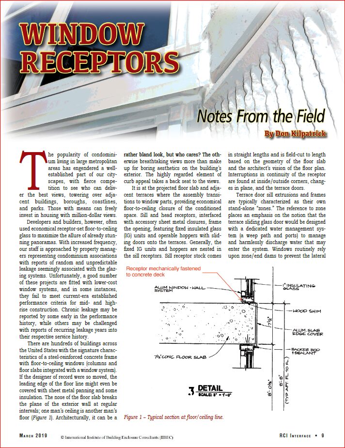 2019 03 Window Receptors | IIBEC