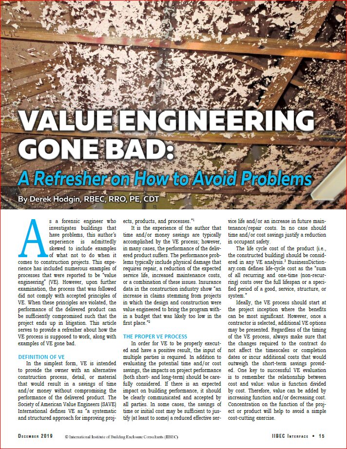 2019 12 Value Engineering | IIBEC