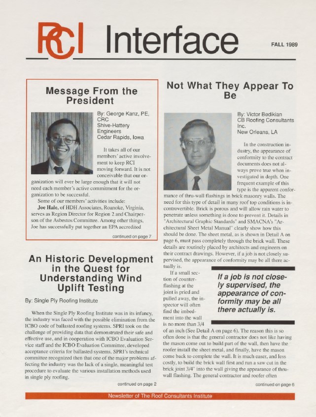 1989 08 Interface Newsletter | IIBEC