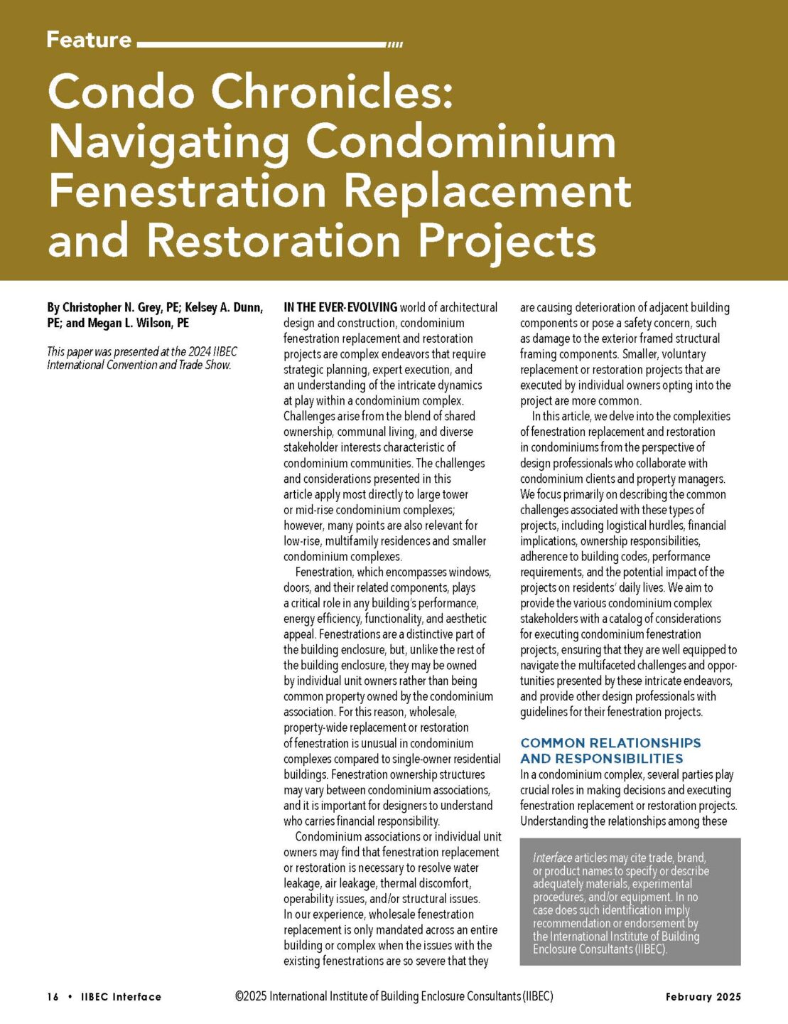 Condo Chronicles Grey FINAL | IIBEC