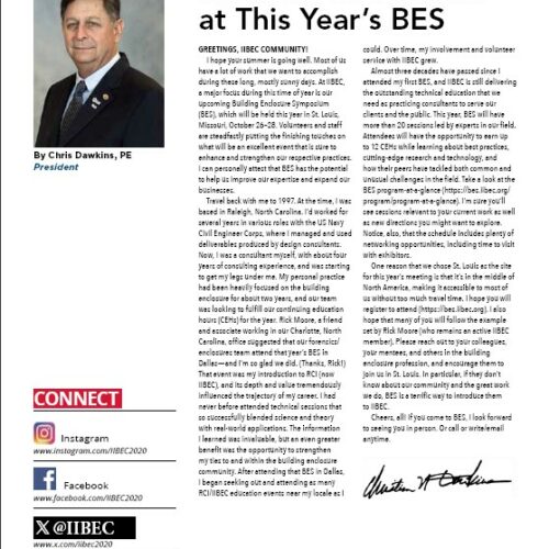 President's Messages | IIBEC