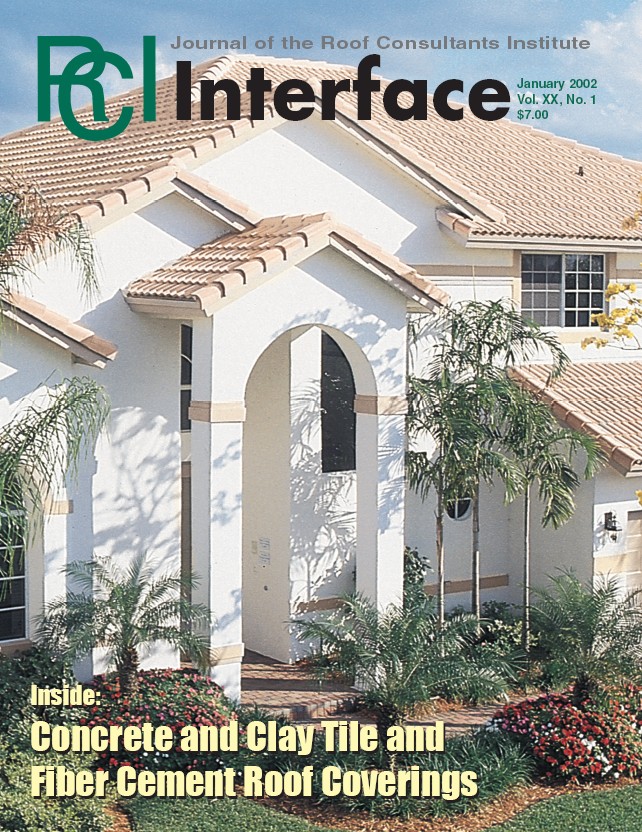 January 2002 IIBEC Interface | Theme: Concrete and Clay Tile and Fiber Cement Roof Coverings | IIBEC