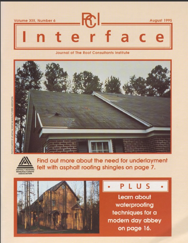 Aug 95 Underlayment Felt | IIBEC