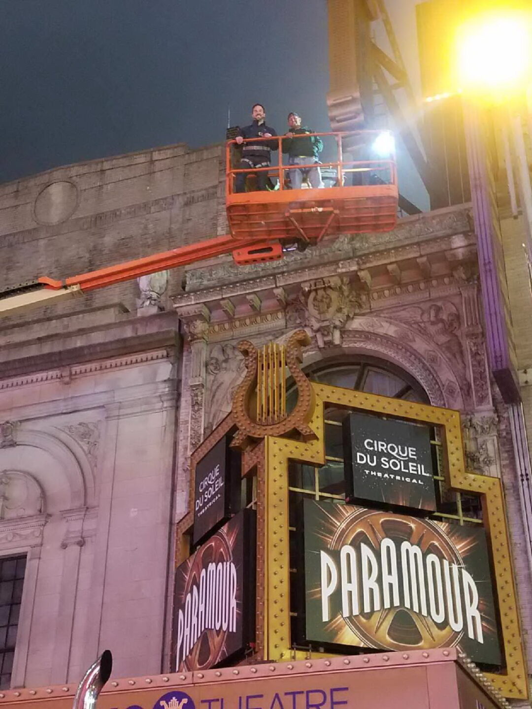 KJH Early morning survey of historic theatre in Times Square | IIBEC