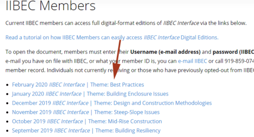 IIBEC Interface Digital Edition – How to Login | IIBEC