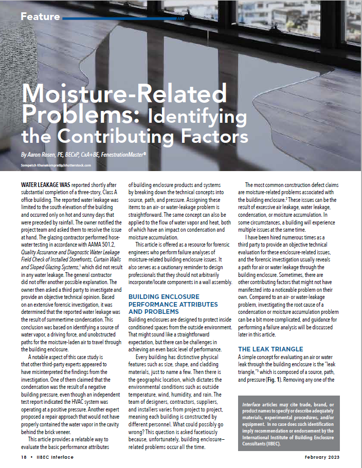 Moisture Related Problems | IIBEC