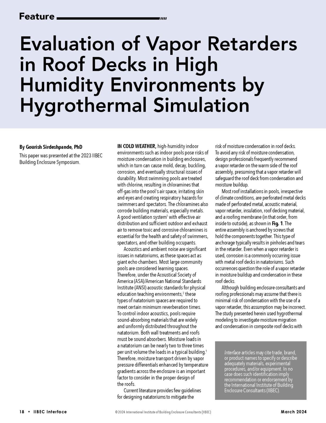 Sirdeshpande First Page | IIBEC